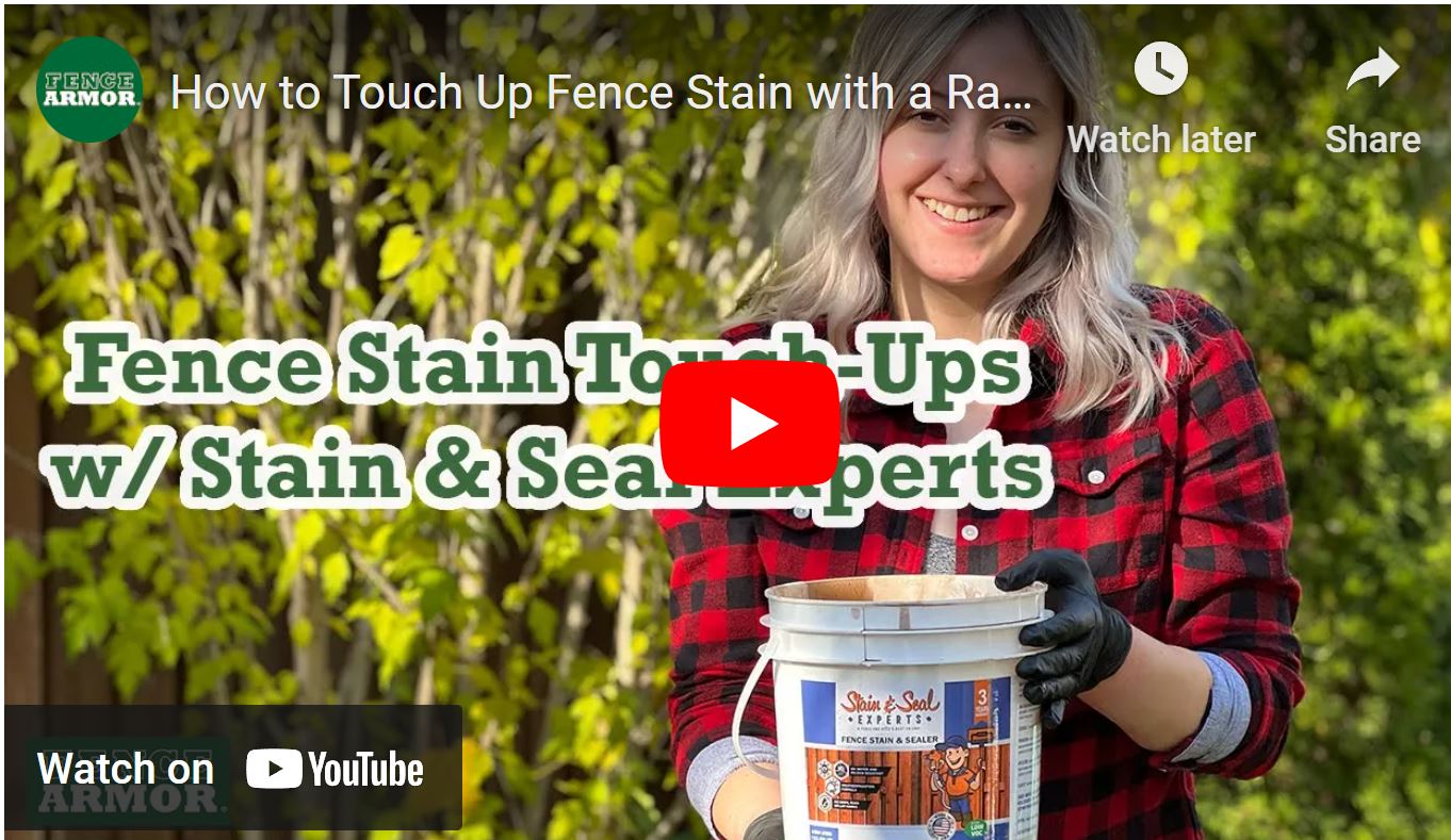 How to Touch Up Fence Stain with a Rag w/ Stain & Seal Experts Wood St ...