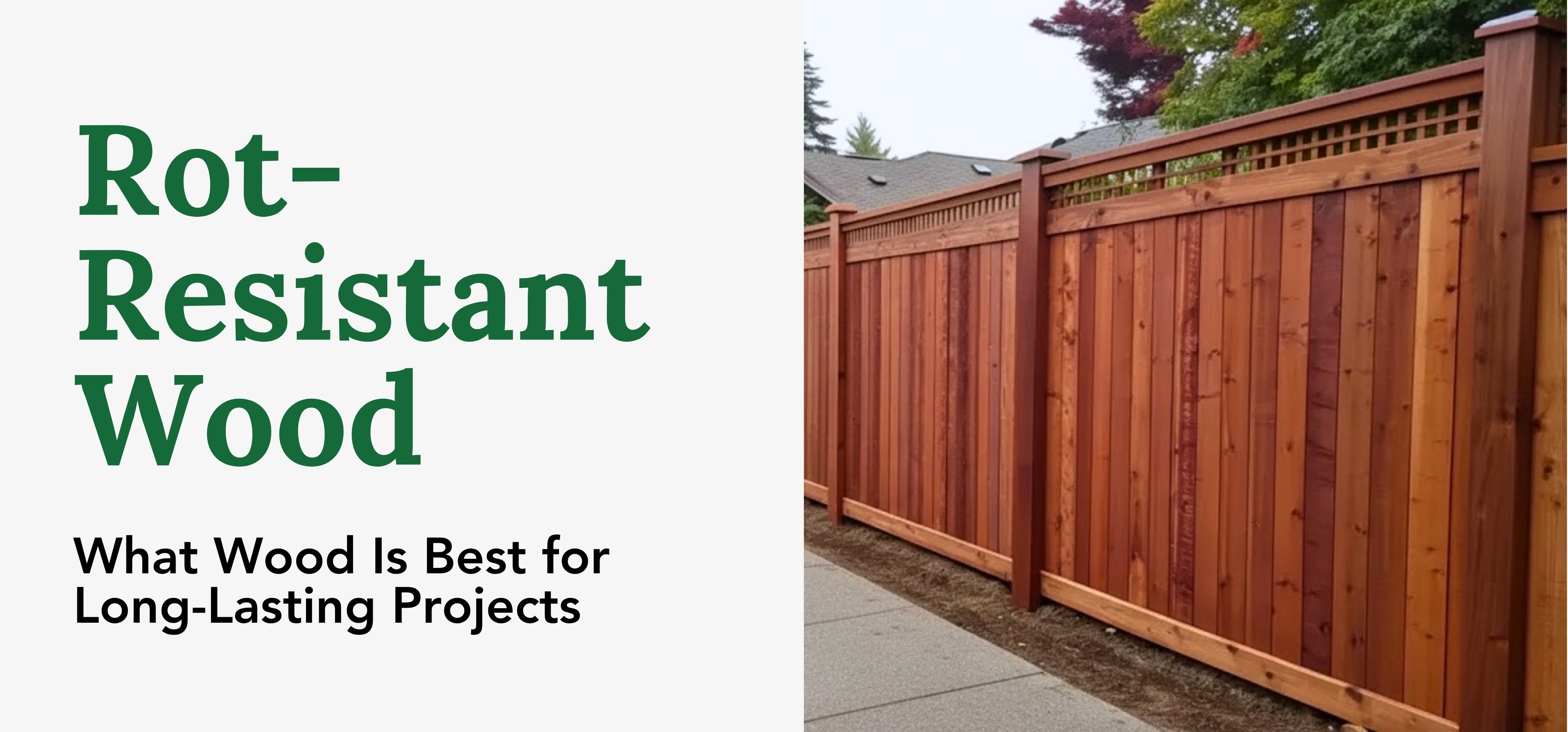 Rot-Resistant Wood: What Wood Is Best for Long-Lasting Projects – Fence ...