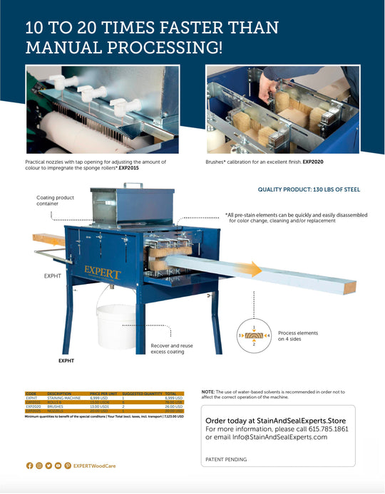 Stain Machine - EXPERT Stain & Paint Machine for Lumber – Fence Armor